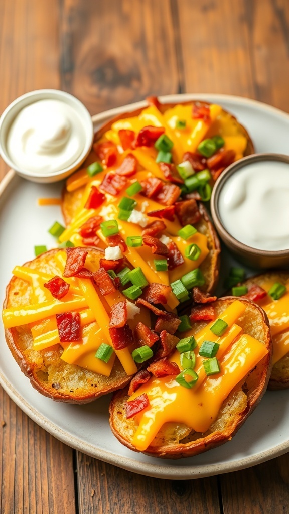 Crispy Smashed Loaded Potatoes in Air Fryer